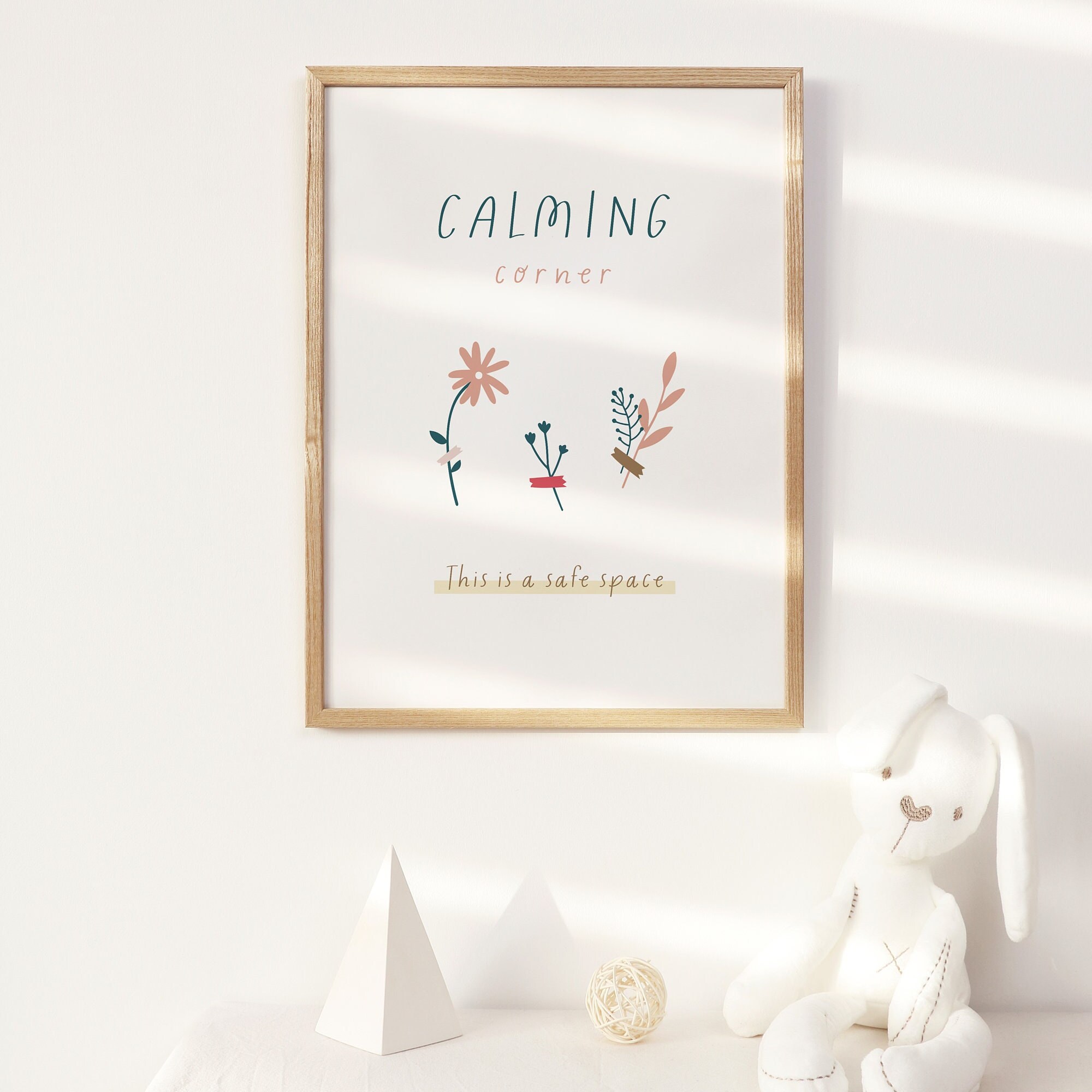 PRINTABLE Calming Corner Poster, Calm Down Corner Emotions Nursery Wall ...