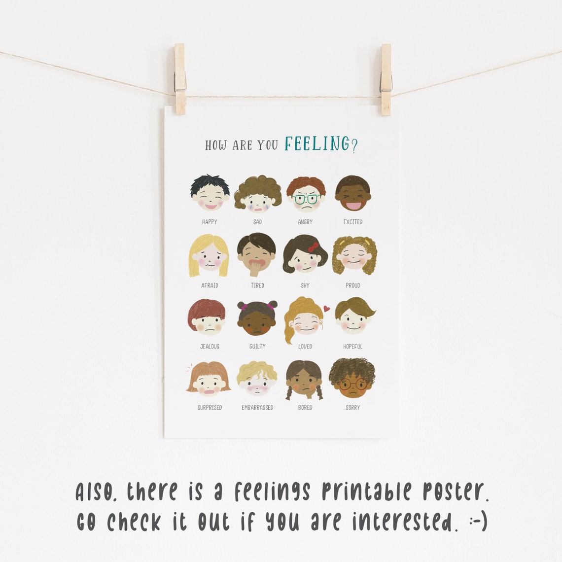 PRINTABLE Feelings Flashcards for Toddlers Preschool - Etsy