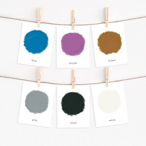 PRINTABLE Color Flashcards for Kids, Montessori Preschool Toddler Basic ...