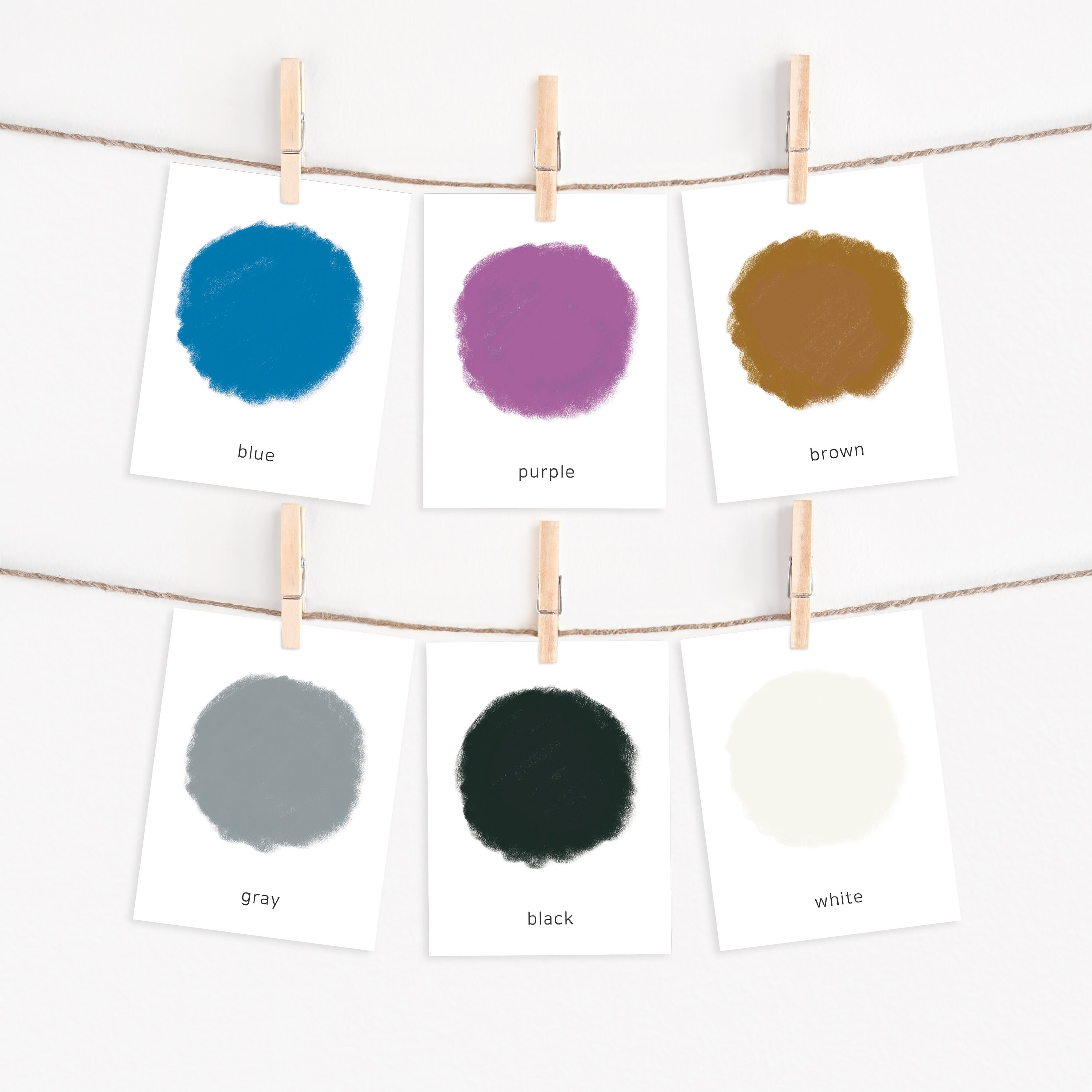 PRINTABLE Color Flashcards for Kids, Montessori Preschool Toddler Basic ...