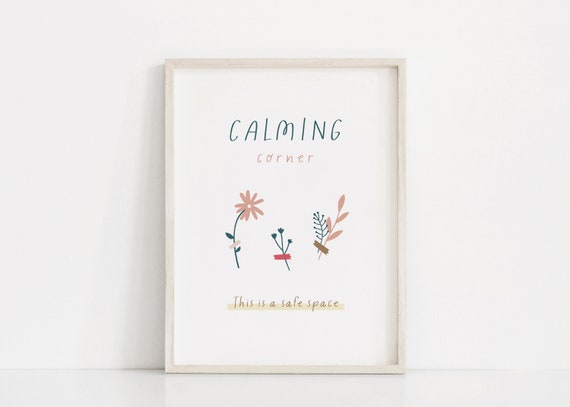 PRINTABLE Calming Corner Poster Calm Down Corner Emotions - Etsy