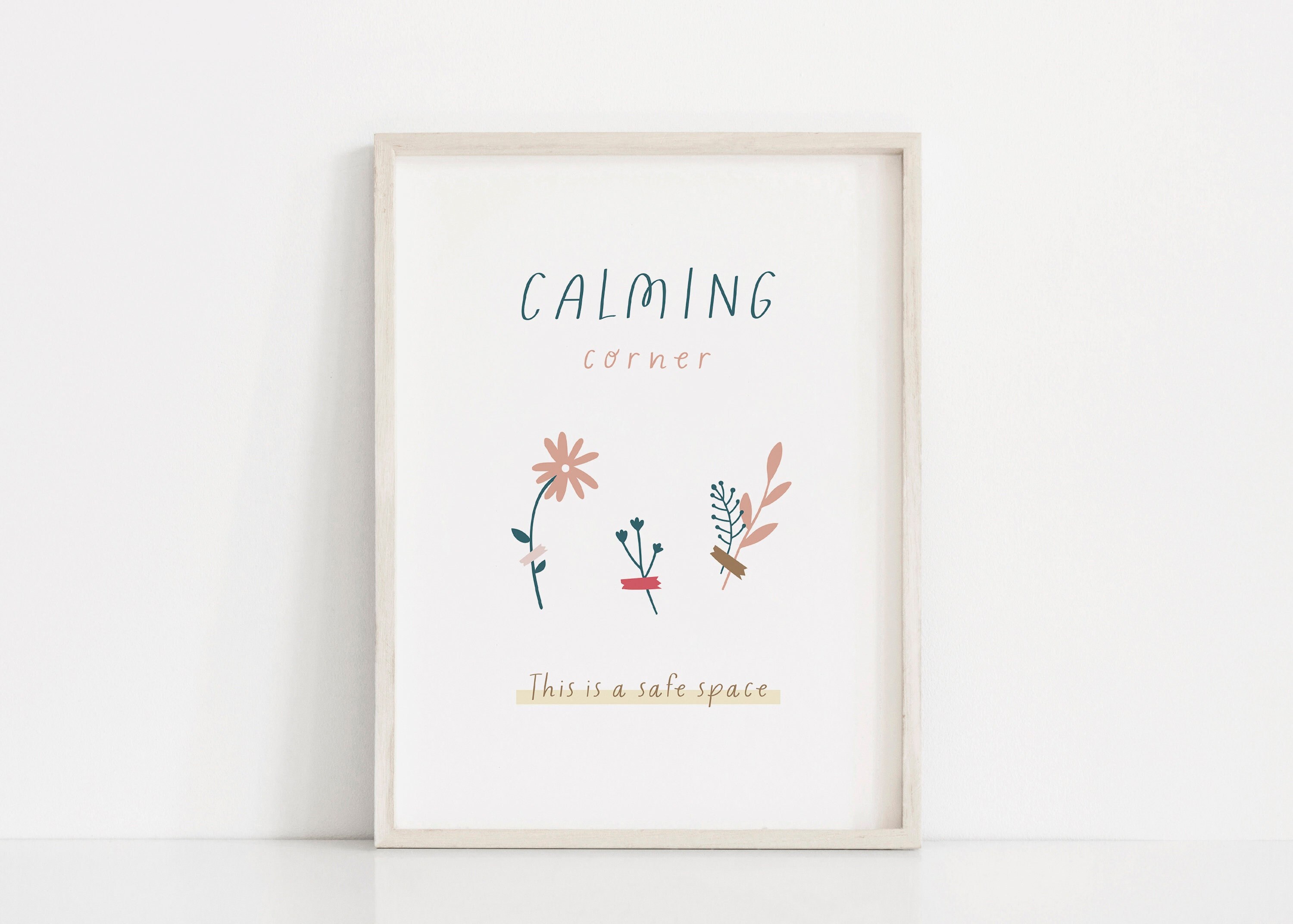 PRINTABLE Calming Corner Poster, Calm Down Corner Emotions Nursery Wall ...