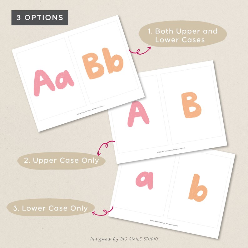 PRINTABLE Alphabet Flashcards for Kids, Montessori Preschool Homeschool ...