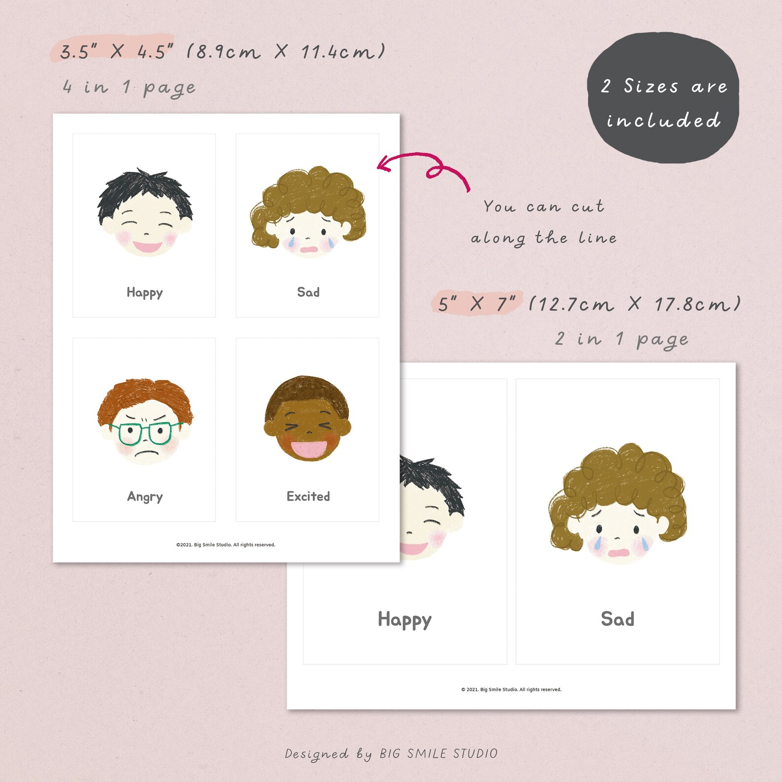 PRINTABLE Feelings Flashcards for Toddlers Preschool Emotions | Etsy