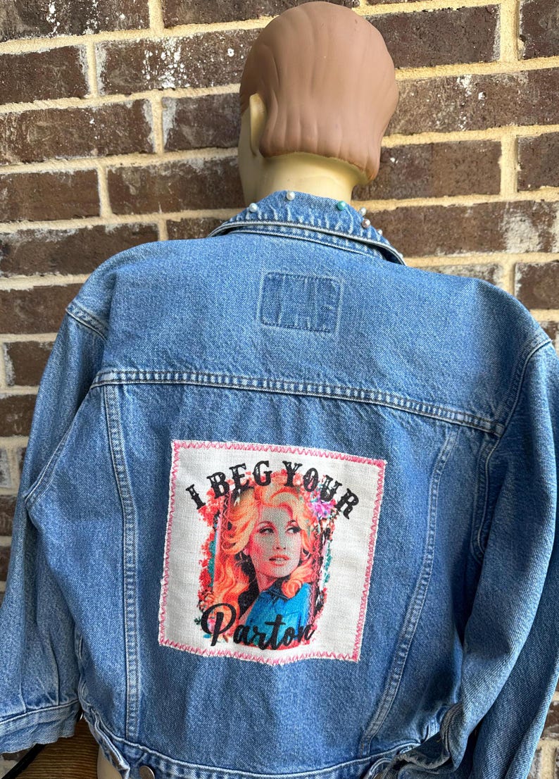 Custom Dolly Parton Denim Jacket - Etsy