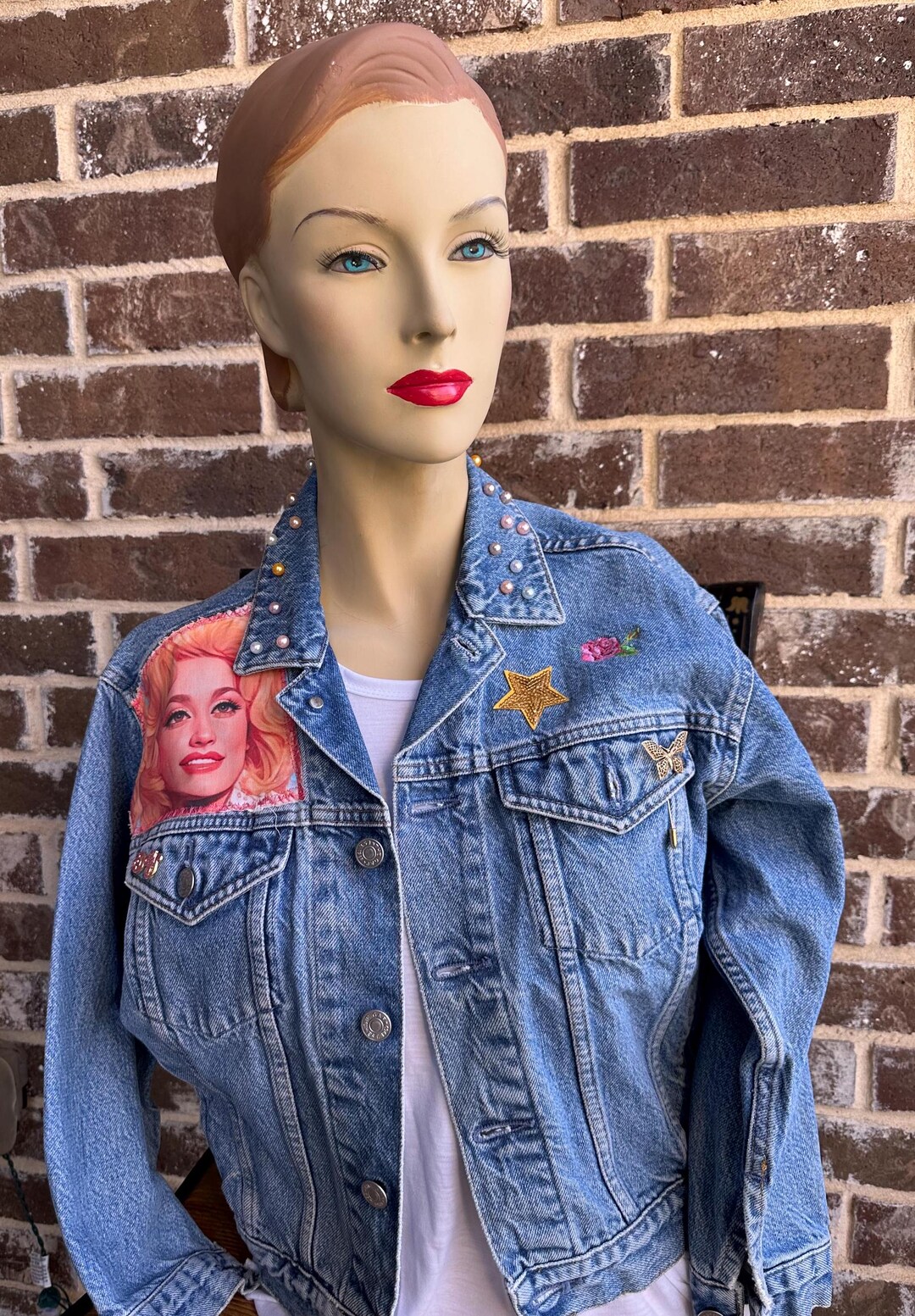 Custom Dolly Parton Denim Jacket - Etsy
