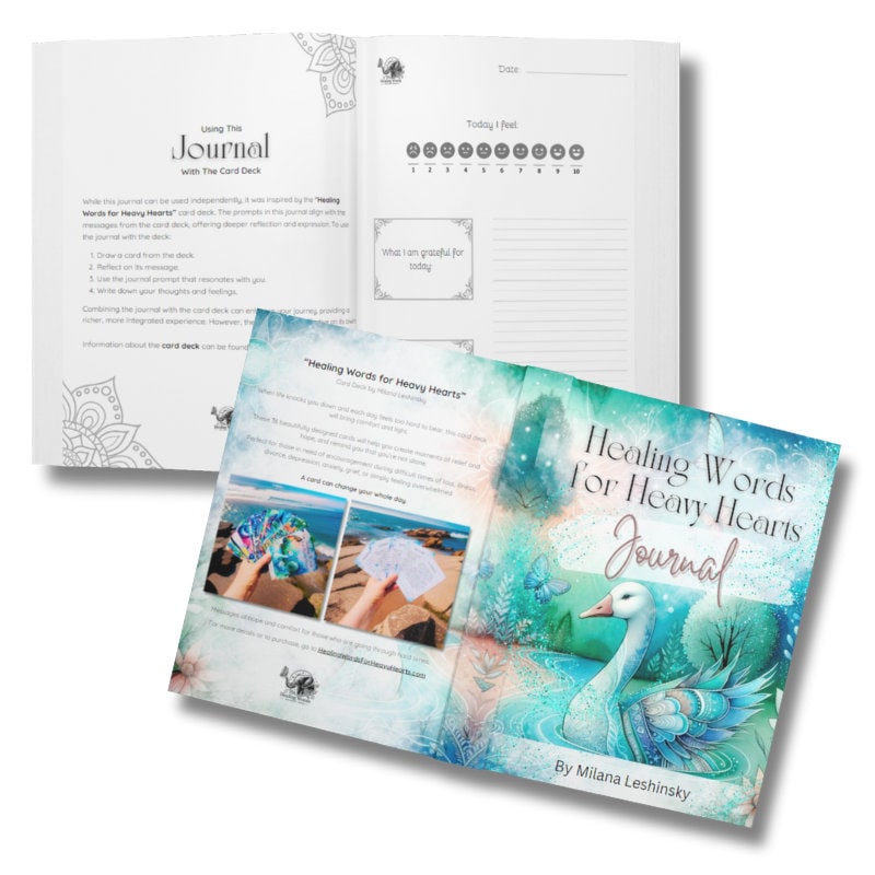 Card Deck and Journal Set Grief Support, Emotional Healing, Self-care ...