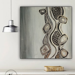 Pearl Snowfall,original Abstract Painting,oil&acrylic Paintings on ...