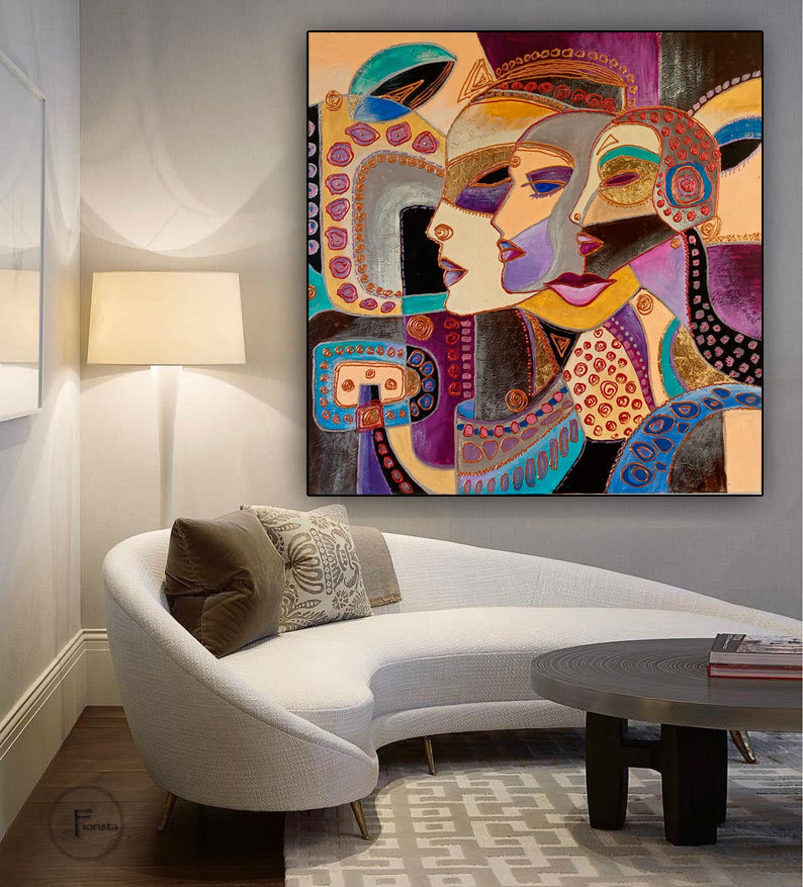 Aliens,original Abstract Painting,oil&acrylic Paintings on Canvas,wall ...