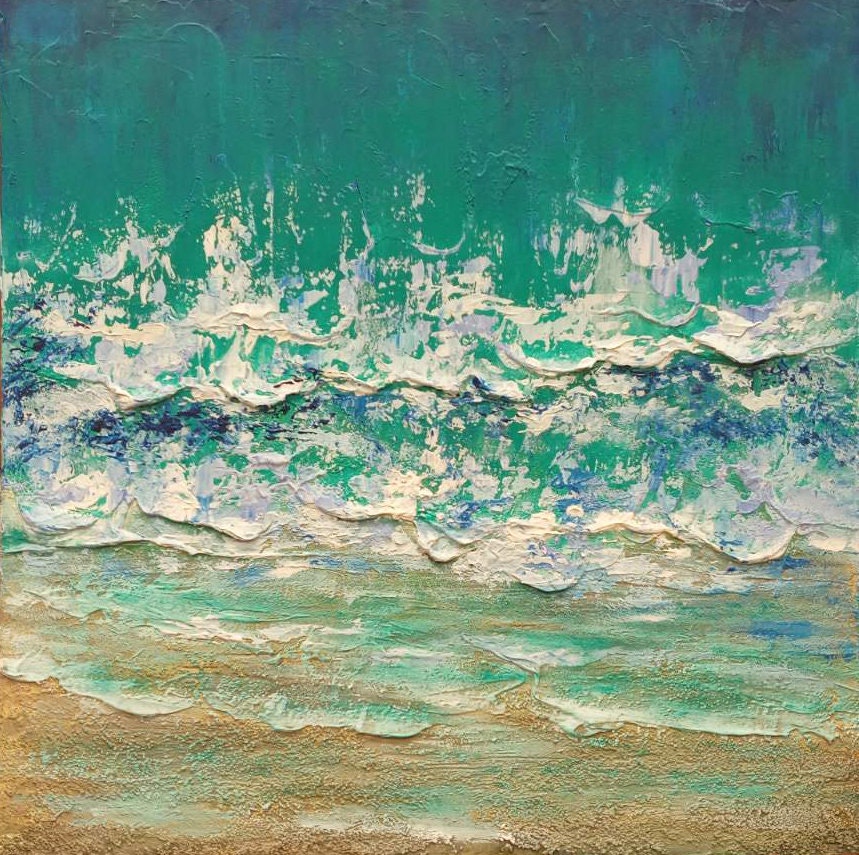 3D Ocean Art, Ocean Painting, Sea and Beach, Seascape, Beach Painting ...