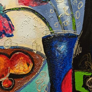 Still Life Abstract Painting,kitchen Wall Art, Kitchen Fruit Oil Paint ...
