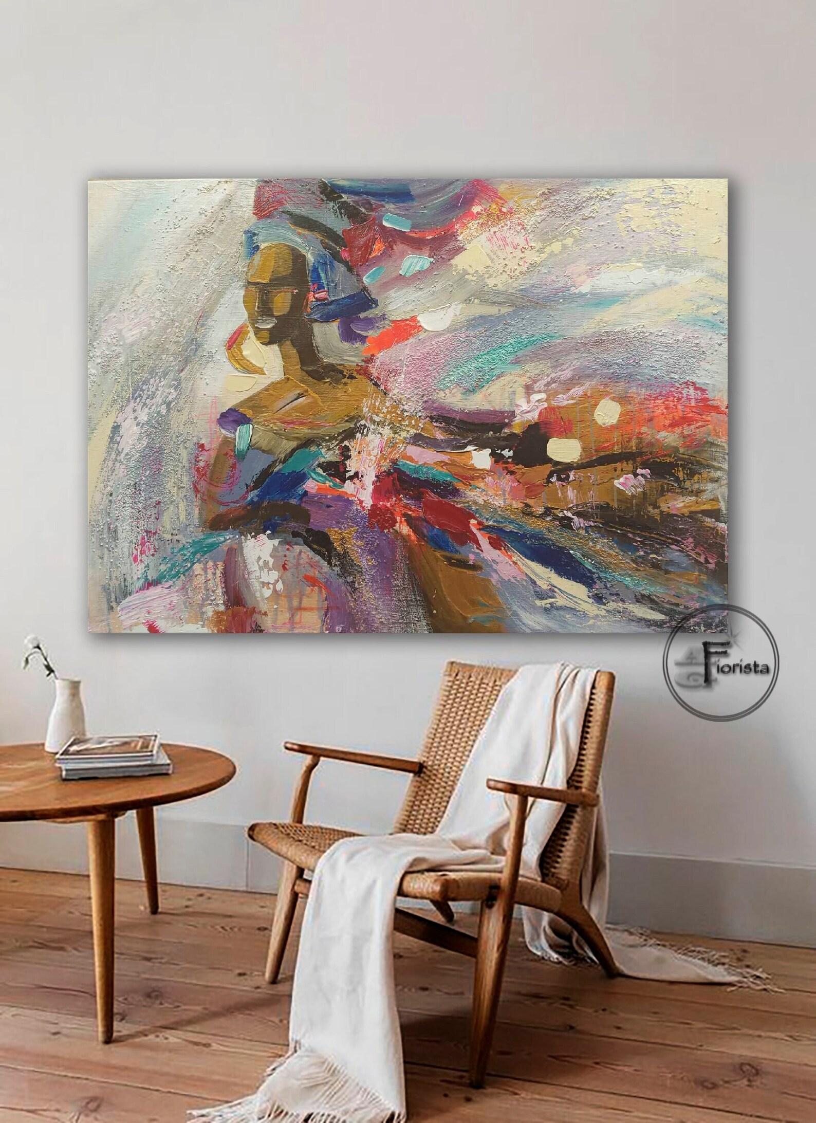 African Wall Colorful Art African Painting Bright Abstraction Ethnic ...