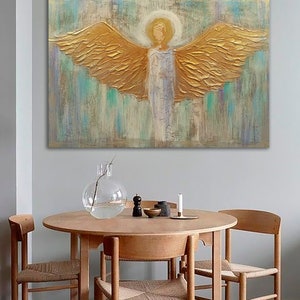 Angel Painting, Texture Angel Wings, Golden Art 3d, Religious Art ...