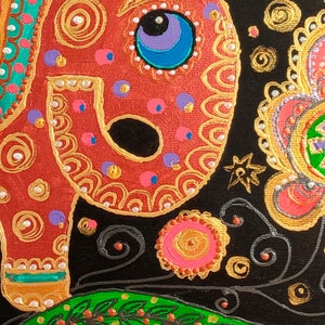 Еlephant Original Optimistic Painting Oil Acrylic Paintings on Canvas ...