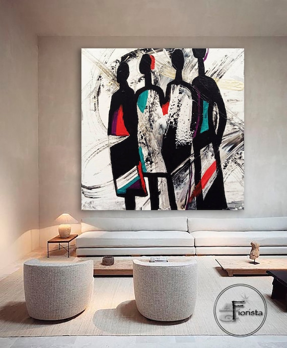 African Art Minimalism Abstract Canvas Painting Wall Art - Etsy