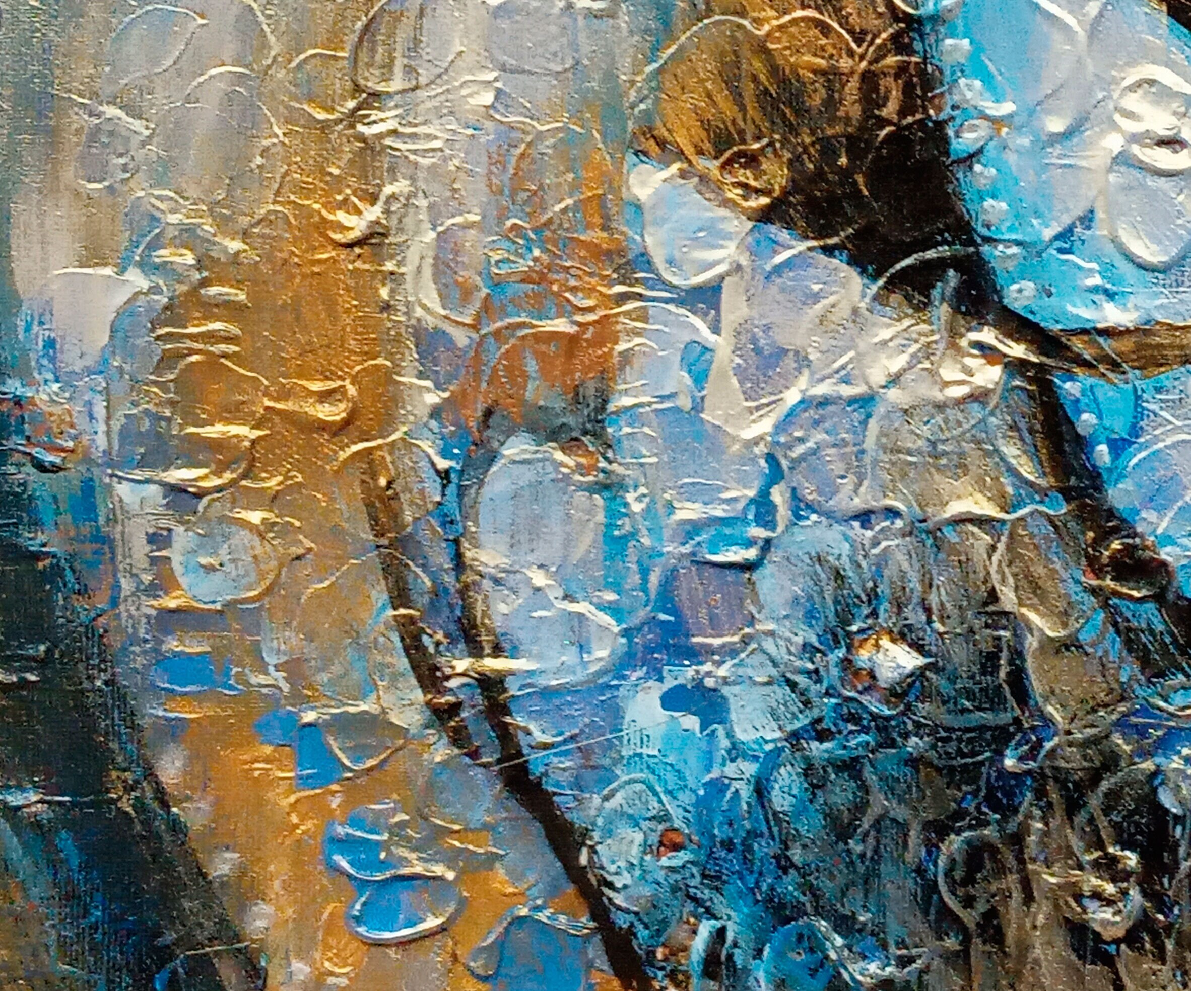 Gold Shell Texture Wall Painting Oversized Oil Painting Abstract ...