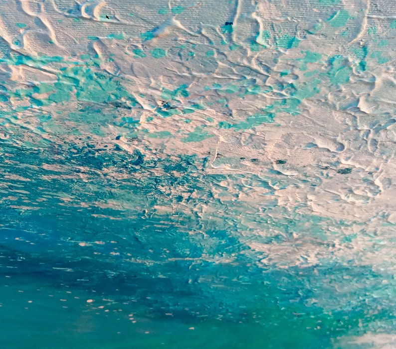 Ocean Wave Painting Abstract Canvas Paintings Texture Painting | Etsy