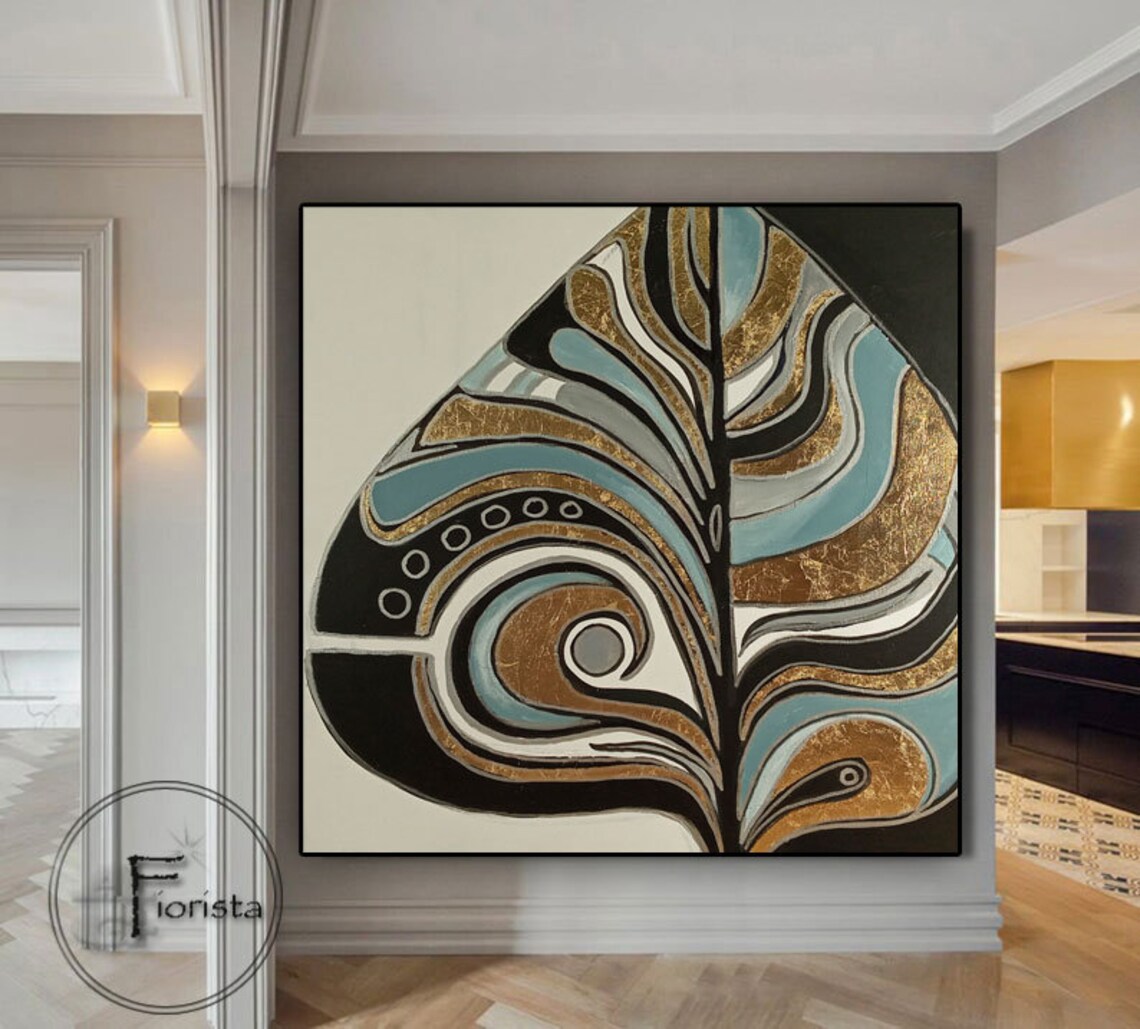 Fern Original Abstract Painting Wall Painting Modern Home and - Etsy
