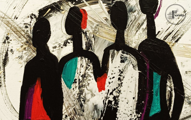 African Art Minimalism Abstract Canvas Painting Wall Art - Etsy