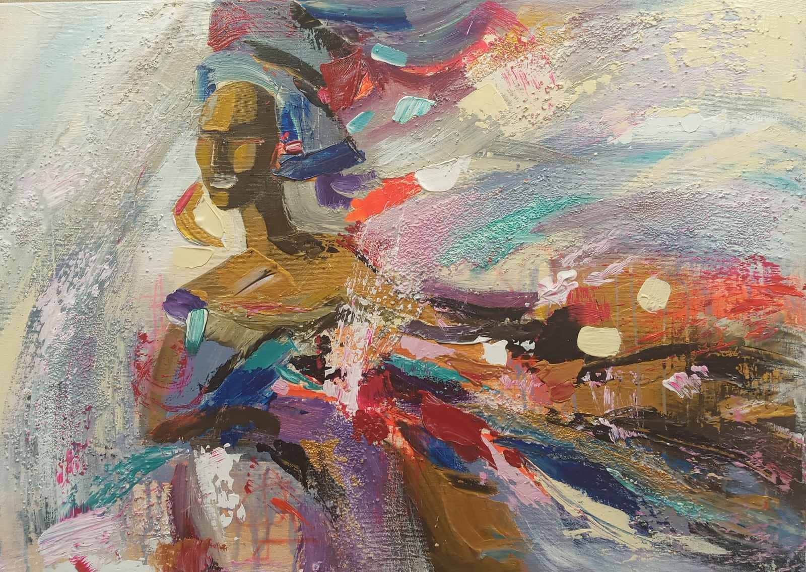 African Wall Colorful Art African Painting Bright Abstraction Ethnic ...