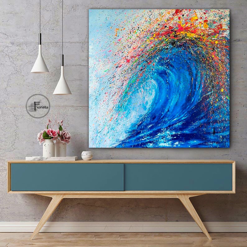 Ocean Modern Wall Art, Ocean Art, Beach Decor, Unique Beach Decor ...