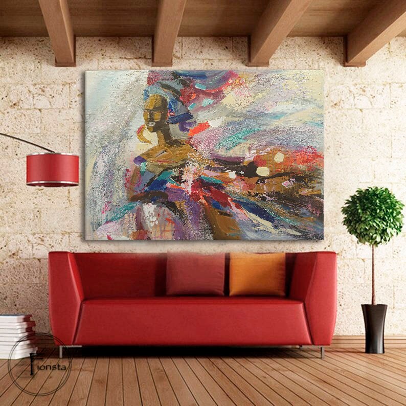 African Wall Colorful Art African Painting Bright Abstraction Ethnic ...