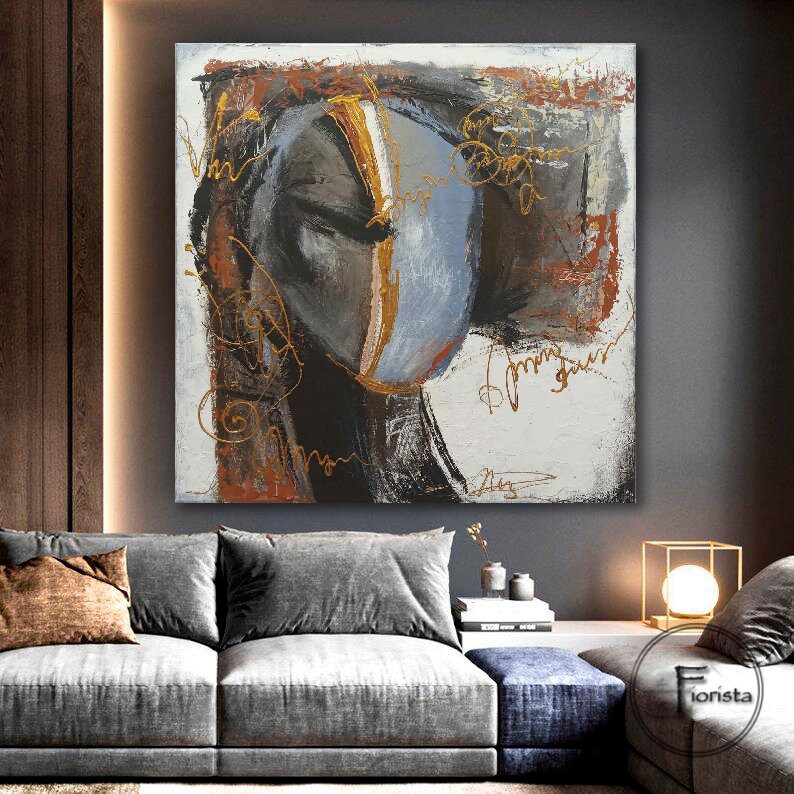 Large Abstract Painting Figurative Painting Abstract Girl - Etsy