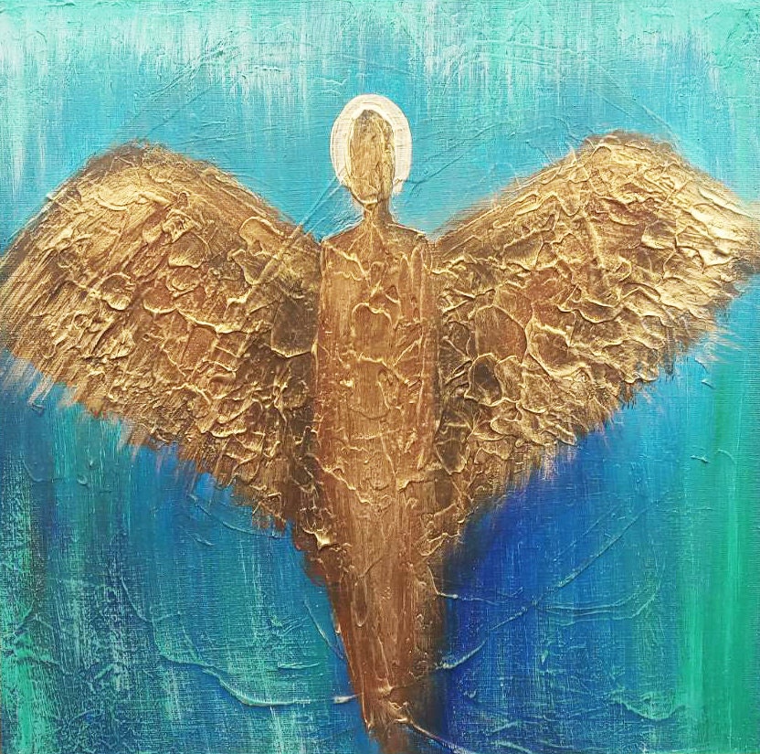 Angel Art, Angel Wings Texture, 3d Gold Art, Religious Art, Guardian ...