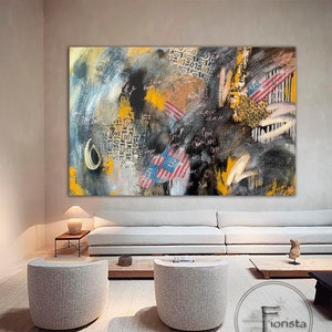 Abstract Canvas Paintings Large Colorful Canvas Wall Art | Etsy