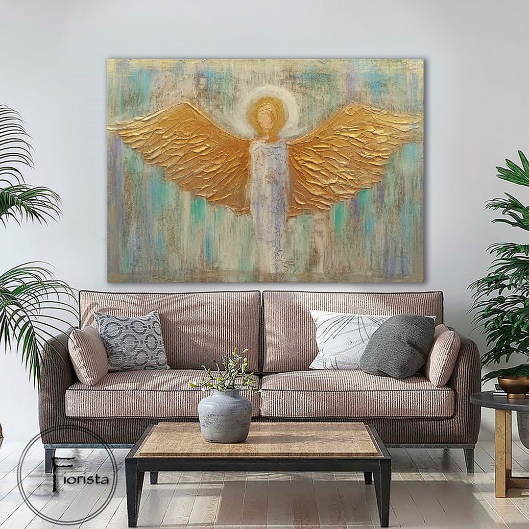 Angel Painting, Texture Angel Wings, Golden Art 3d, Religious Art ...