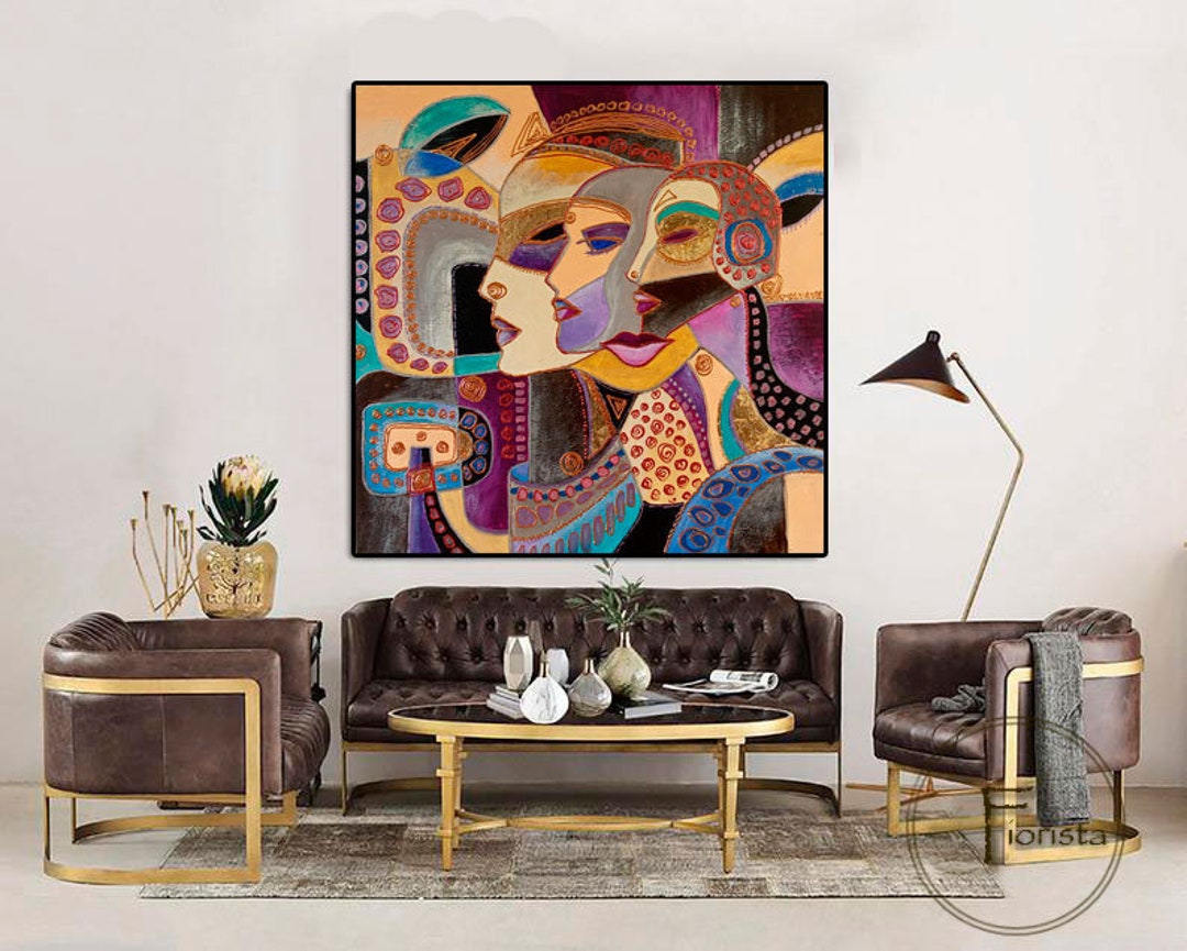 Aliens,original Abstract Painting,oil&acrylic Paintings on Canvas,wall ...