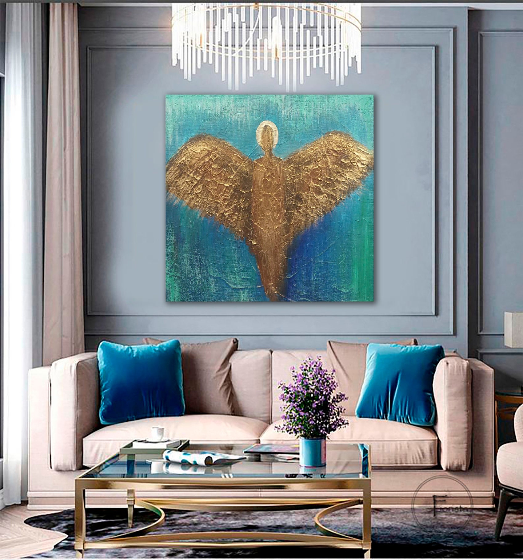 Angel Art, Angel Wings Texture, 3d Gold Art, Religious Art, Guardian ...