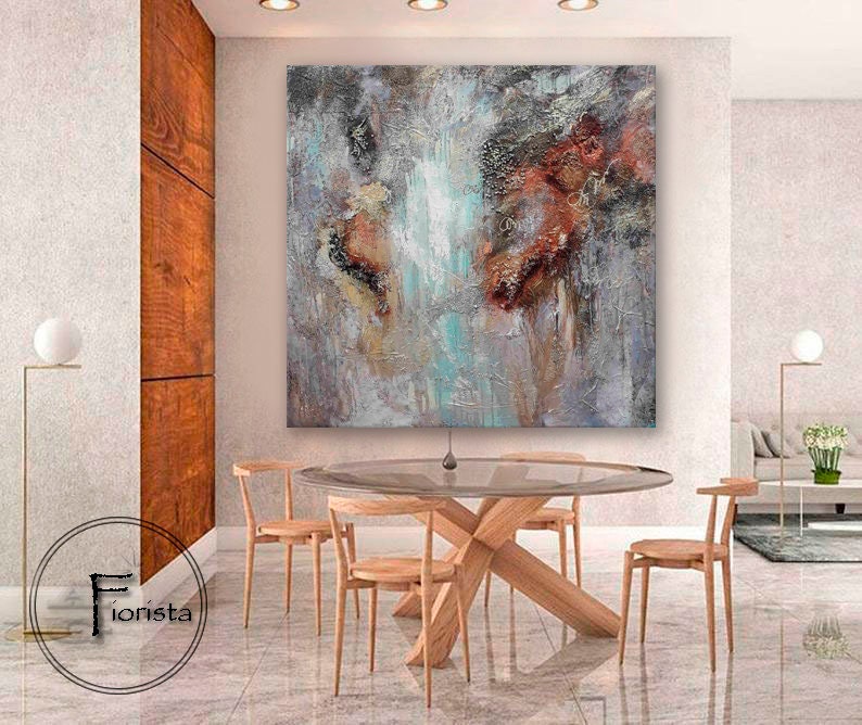 Textured art 3d abstract painting collage terra original | Etsy