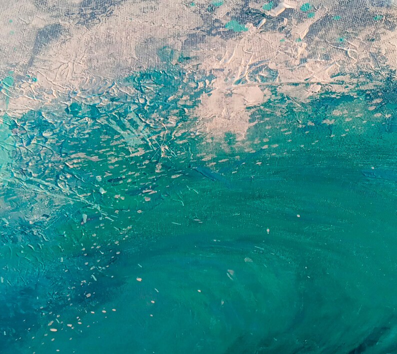 Ocean Wave Painting Abstract Canvas Paintings Texture Painting | Etsy
