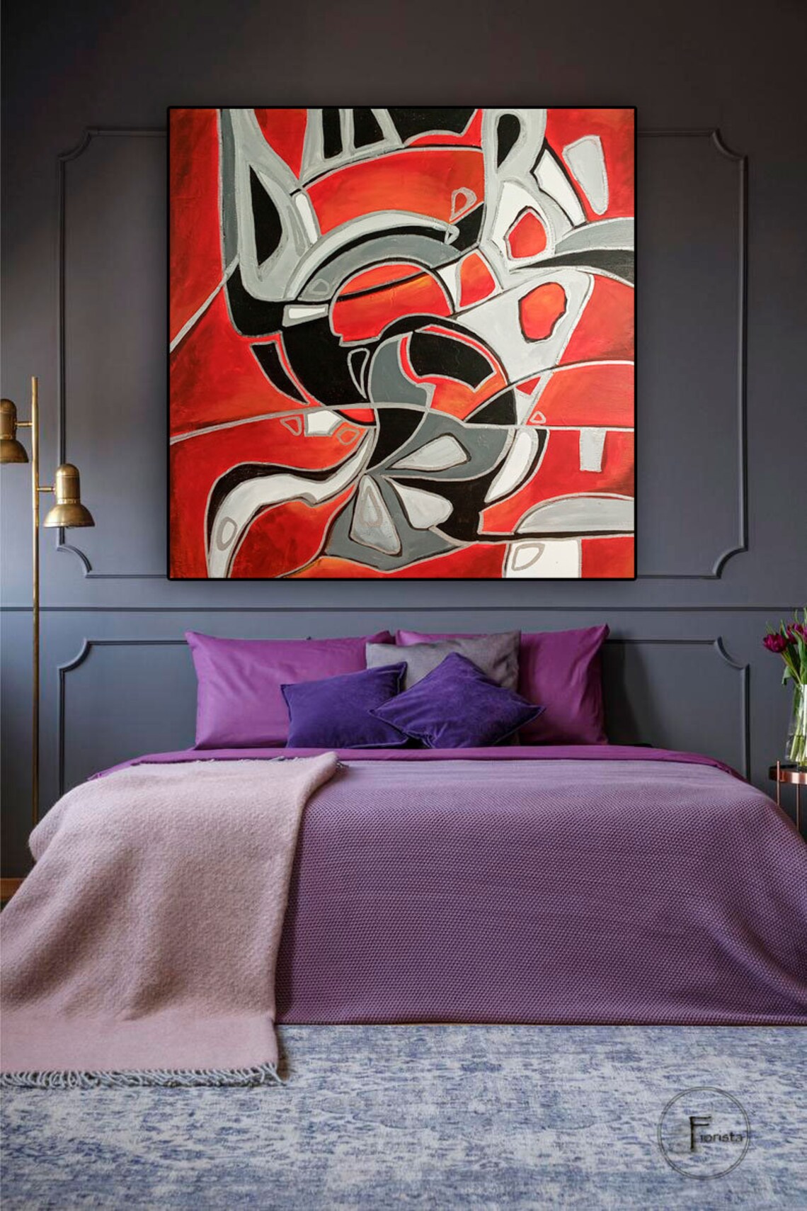 Large Abstract Painting Abstract Geometric Art Original Art | Etsy