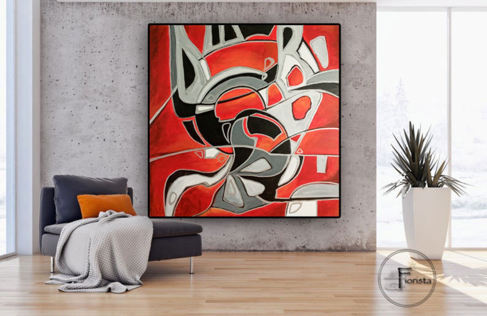 Large Abstract Painting Abstract Geometric Art Original Art | Etsy