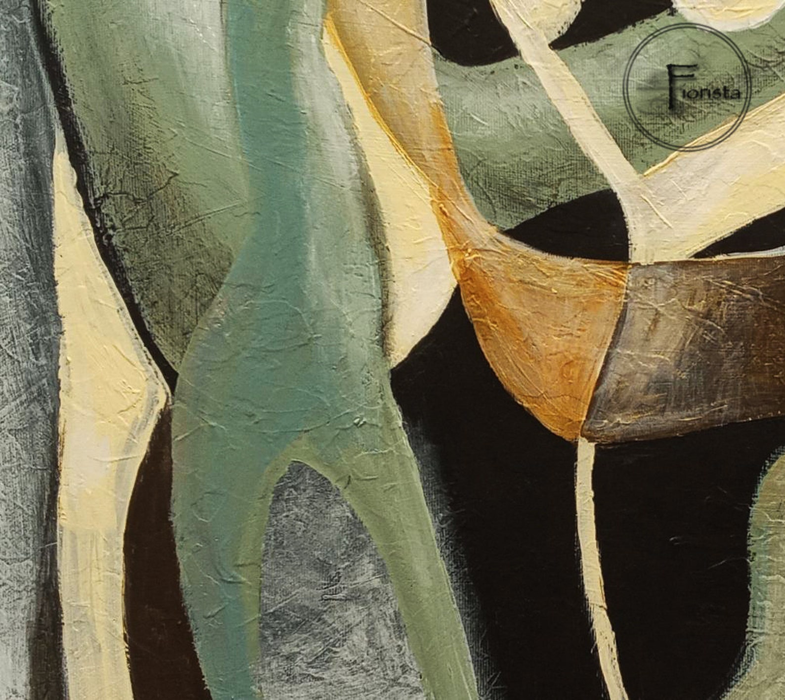 Abstract Human Painting Wall Art Abstract Shapes Modern | Etsy