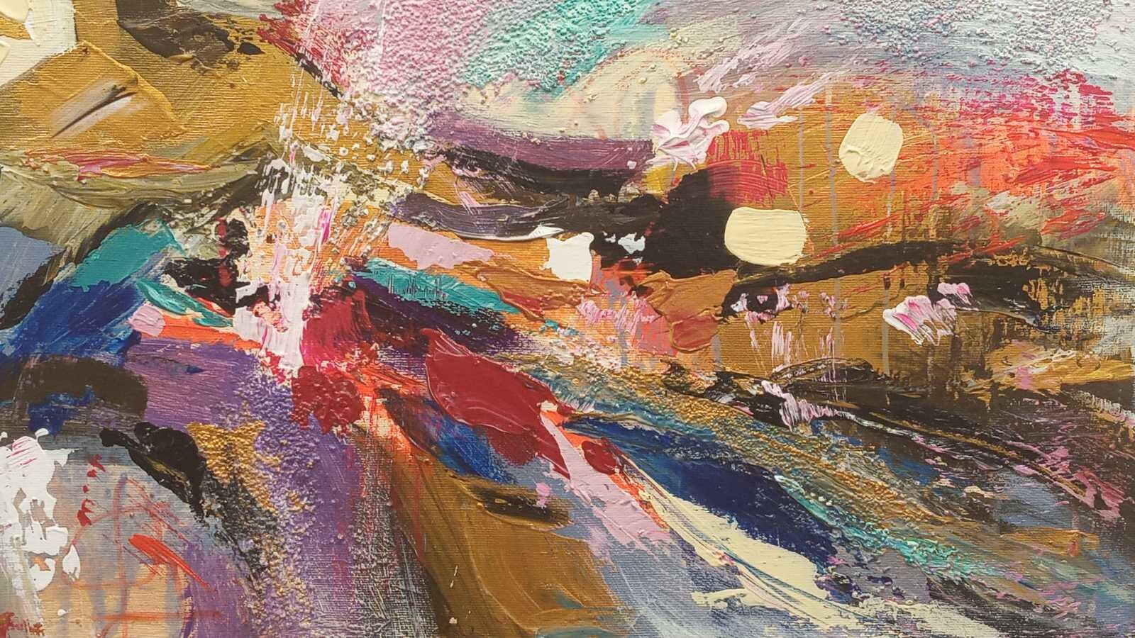 African Wall Colorful Art African Painting Bright Abstraction Ethnic ...