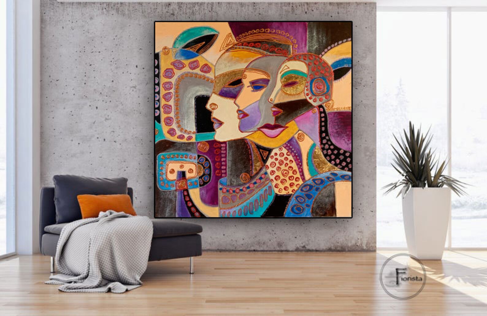 Aliens,original Abstract Painting,oil&acrylic Paintings on Canvas,wall ...