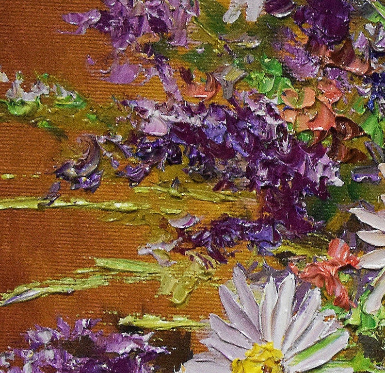 Chamomile Impasto Impressionism Author's Oil Painting - Etsy