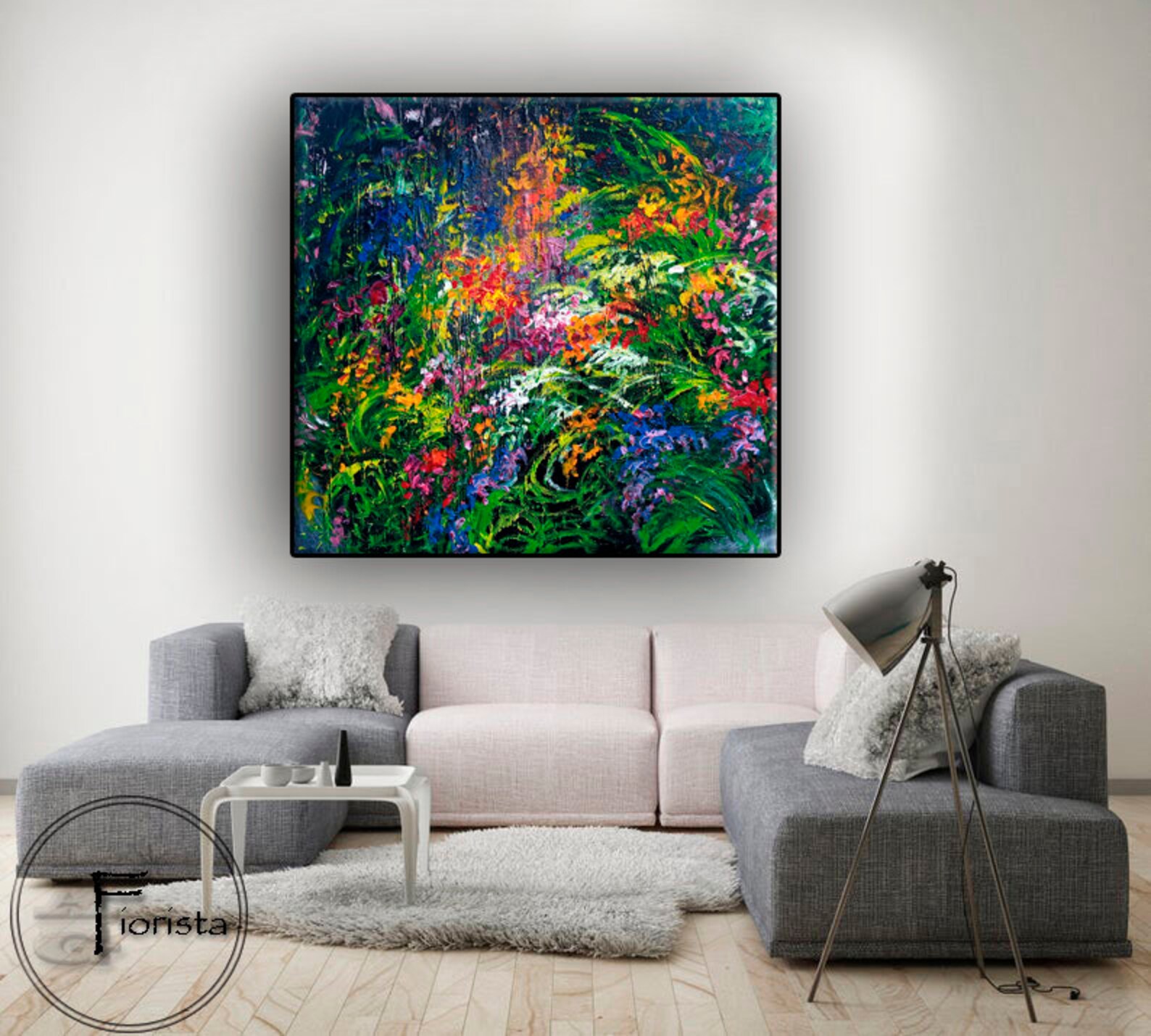 Original Abstract Flowers Painting,oil&acrylic Paintings on Canvas,wall ...