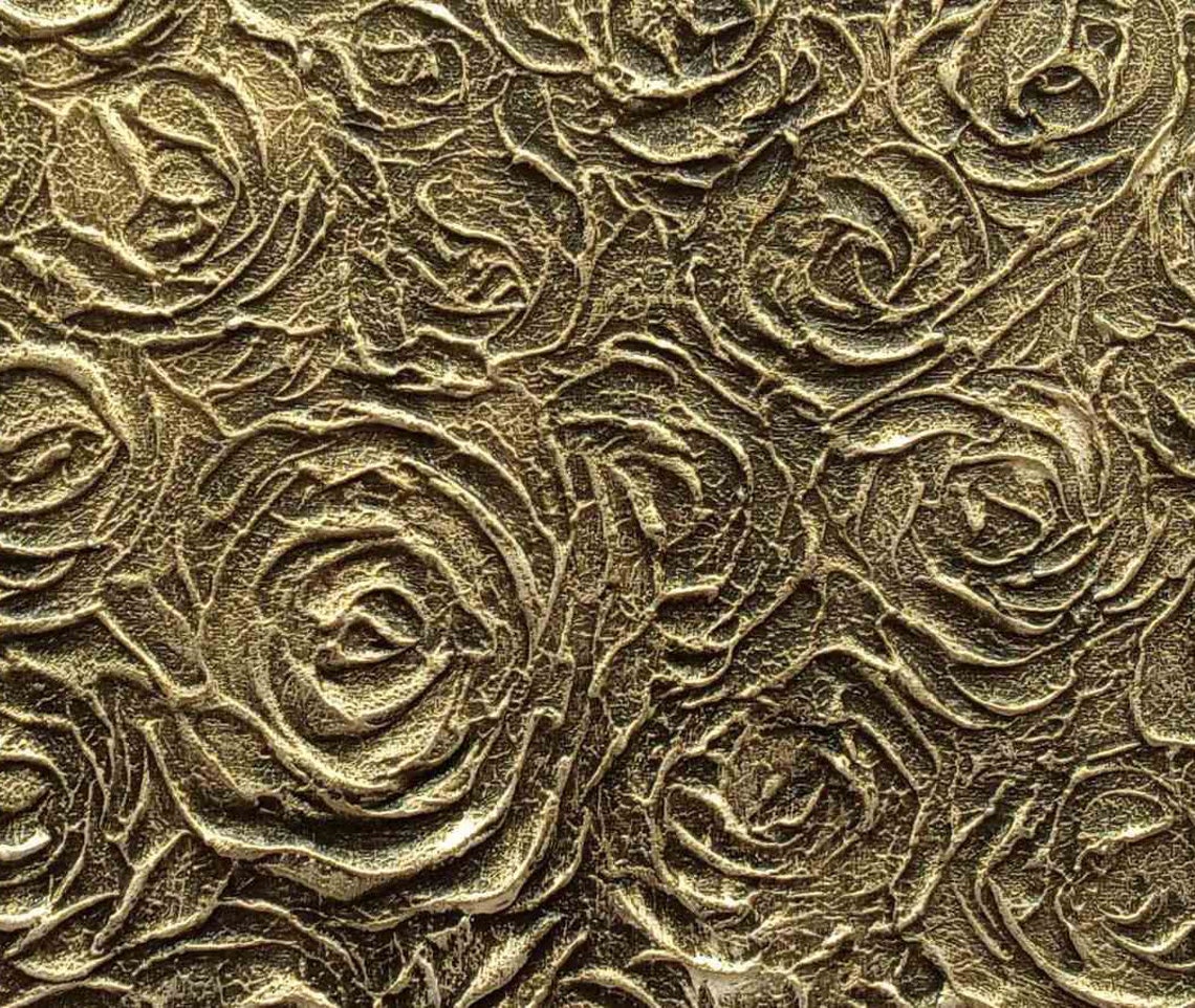 Gold Roses Abstract Textured Art 3d Mother of Pearl Gold Painting for ...