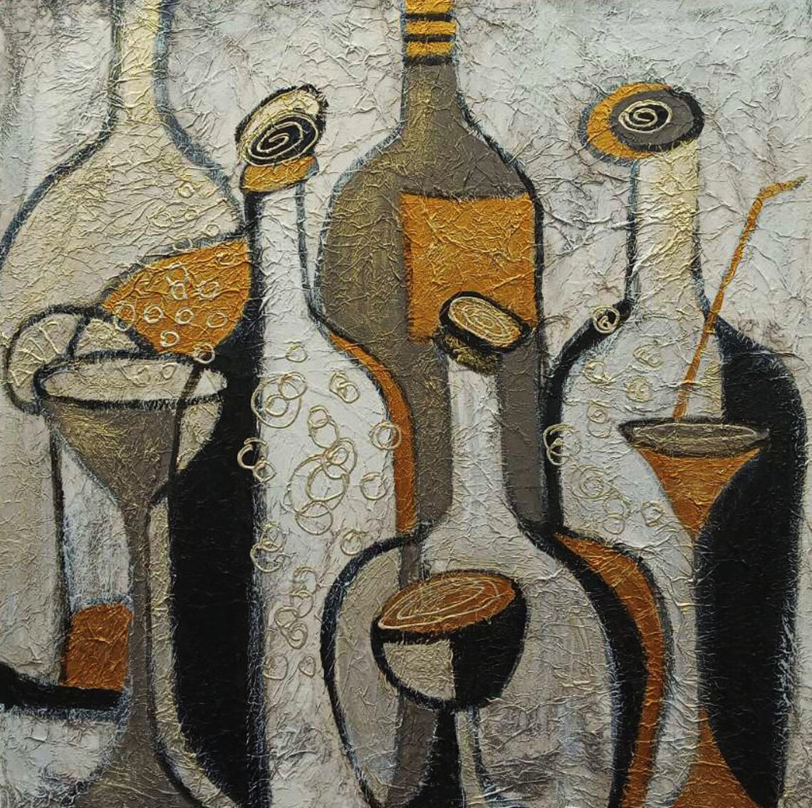 Still Life Abstract Painting Kitchen Art Dining Room Wall - Etsy