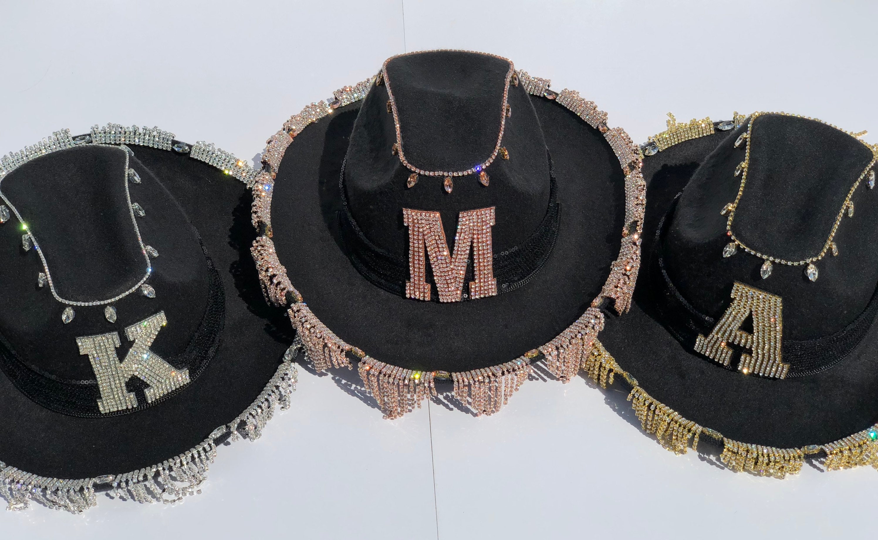 Custom Bespoke Rhinestone Embellished Bling Monogram Patch Designer ...