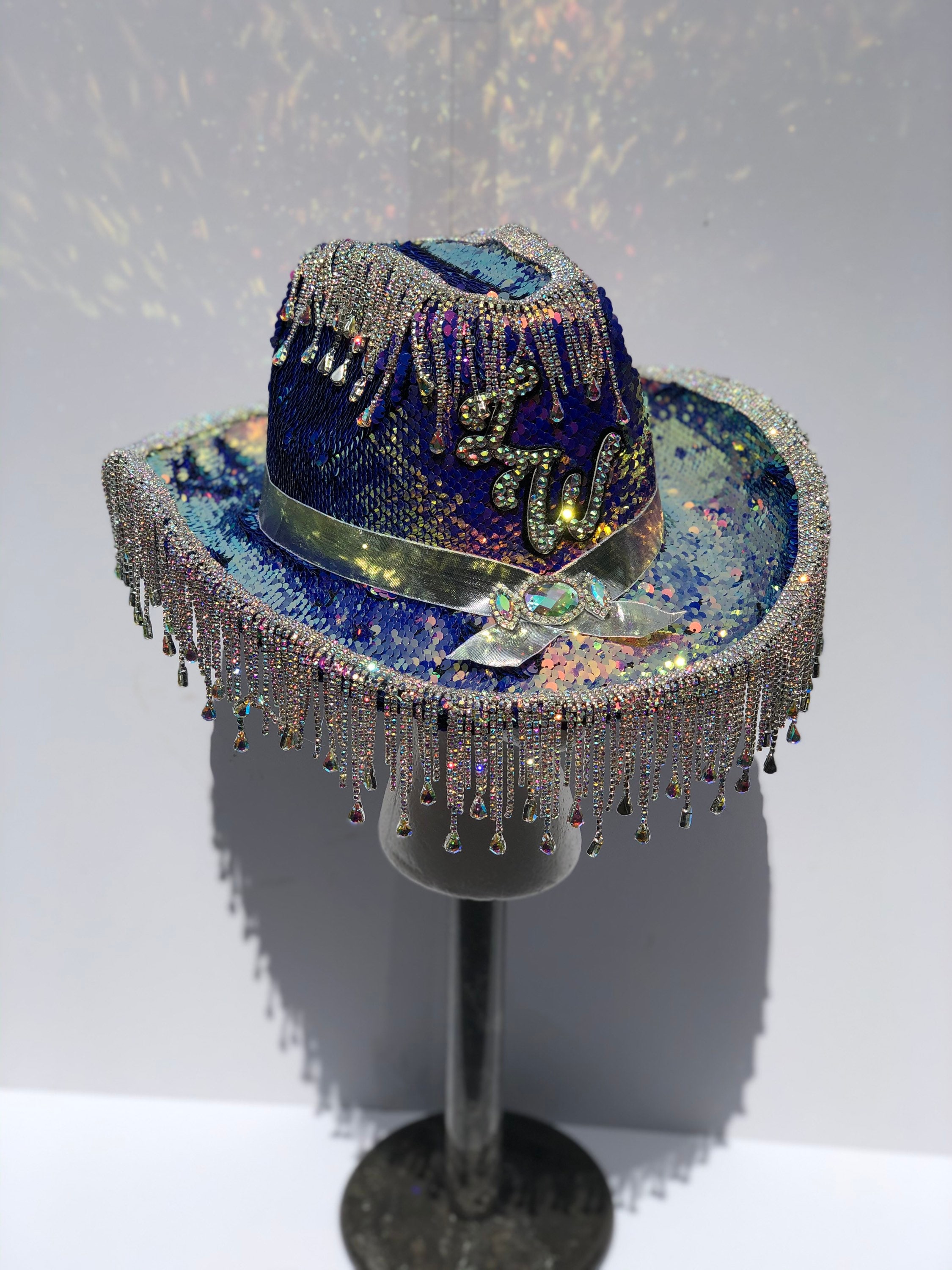 Custom Bespoke Rhinestone Embellished Bling Monogram Patch Designer ...