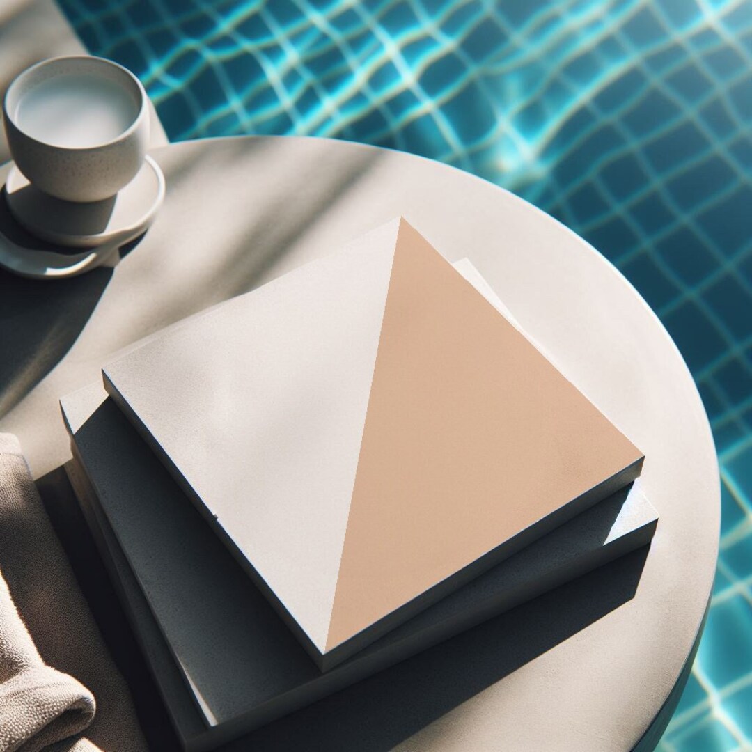 Square Concrete Cement Coaster Set Set of 4 Modern Home Coaster ...