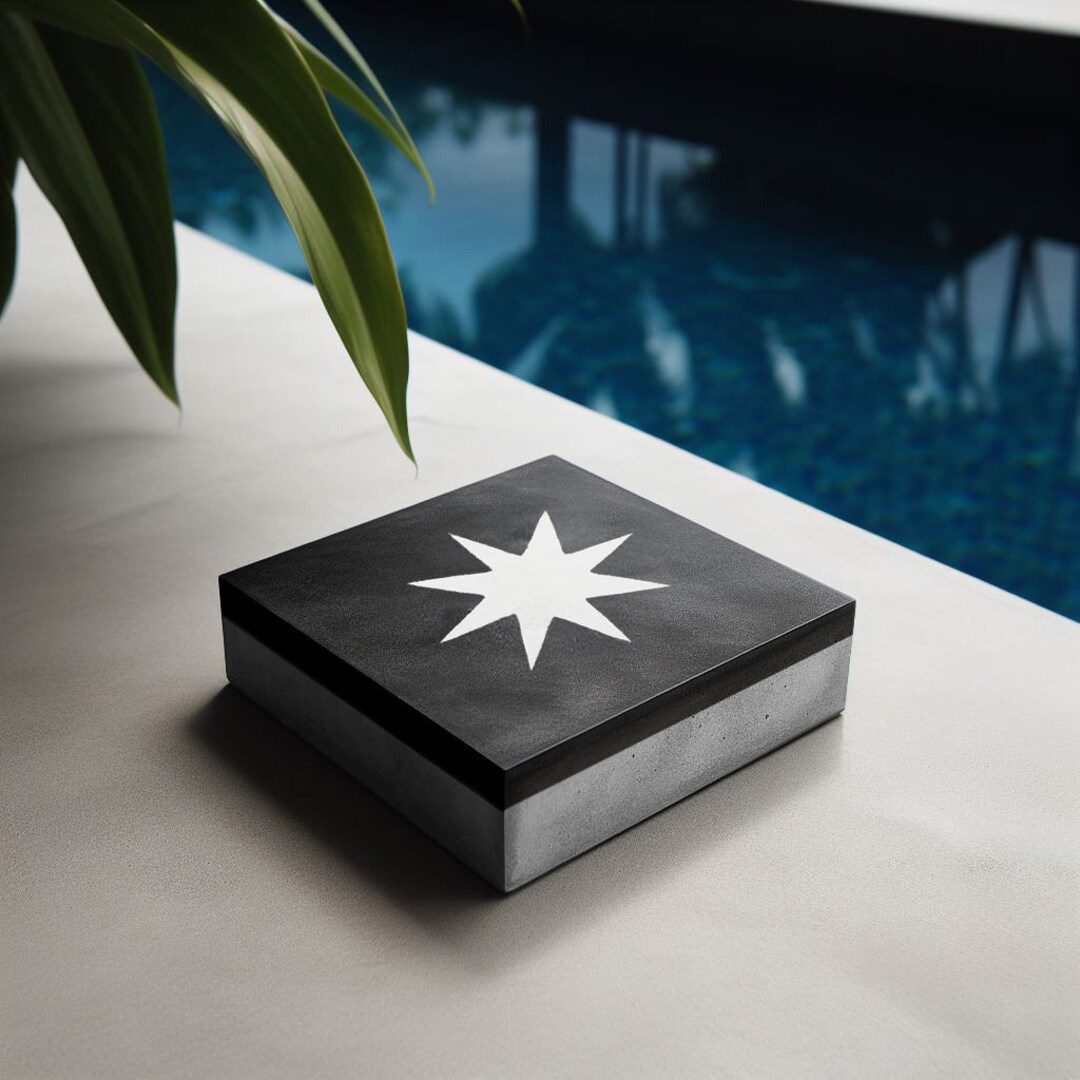 Modern Minimalist Square Concrete Cement Coaster Set of 4 Modern Home ...