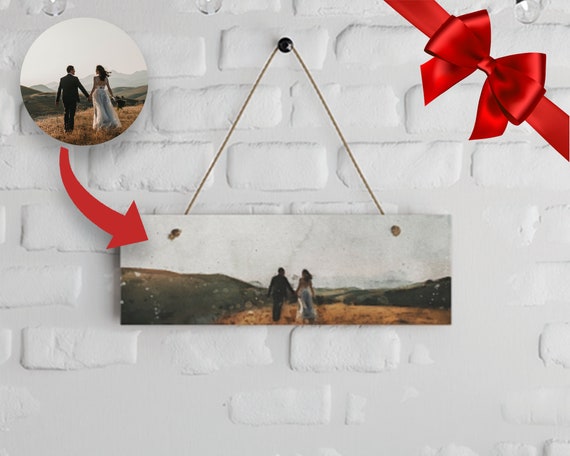 Custom 12x4 Ceramic Wall Sign Digital Watercolor - Etsy