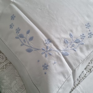Machine Embroidered Sheet in Pure Cotton Percale of the Highest Quality ...