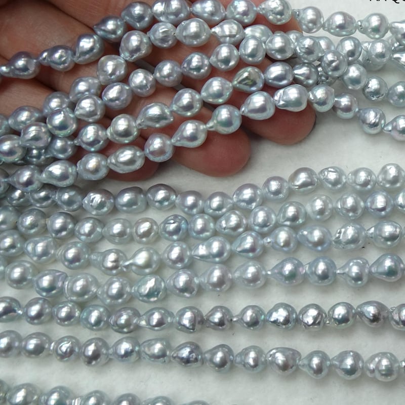 Akoya Pearl Blue Necklace - Etsy